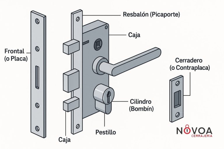 Partes de una cerradura: guía rápida para entender tu puerta